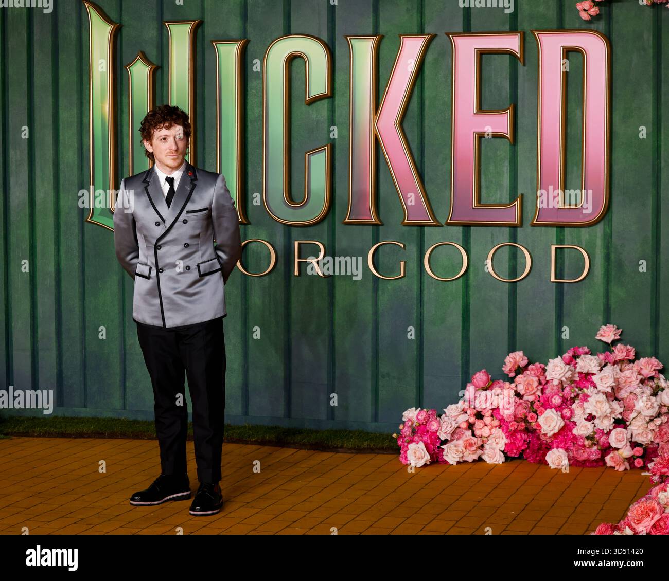 Ethan Slater attends the Wicked For Good European Premiere at the Odeon ...
