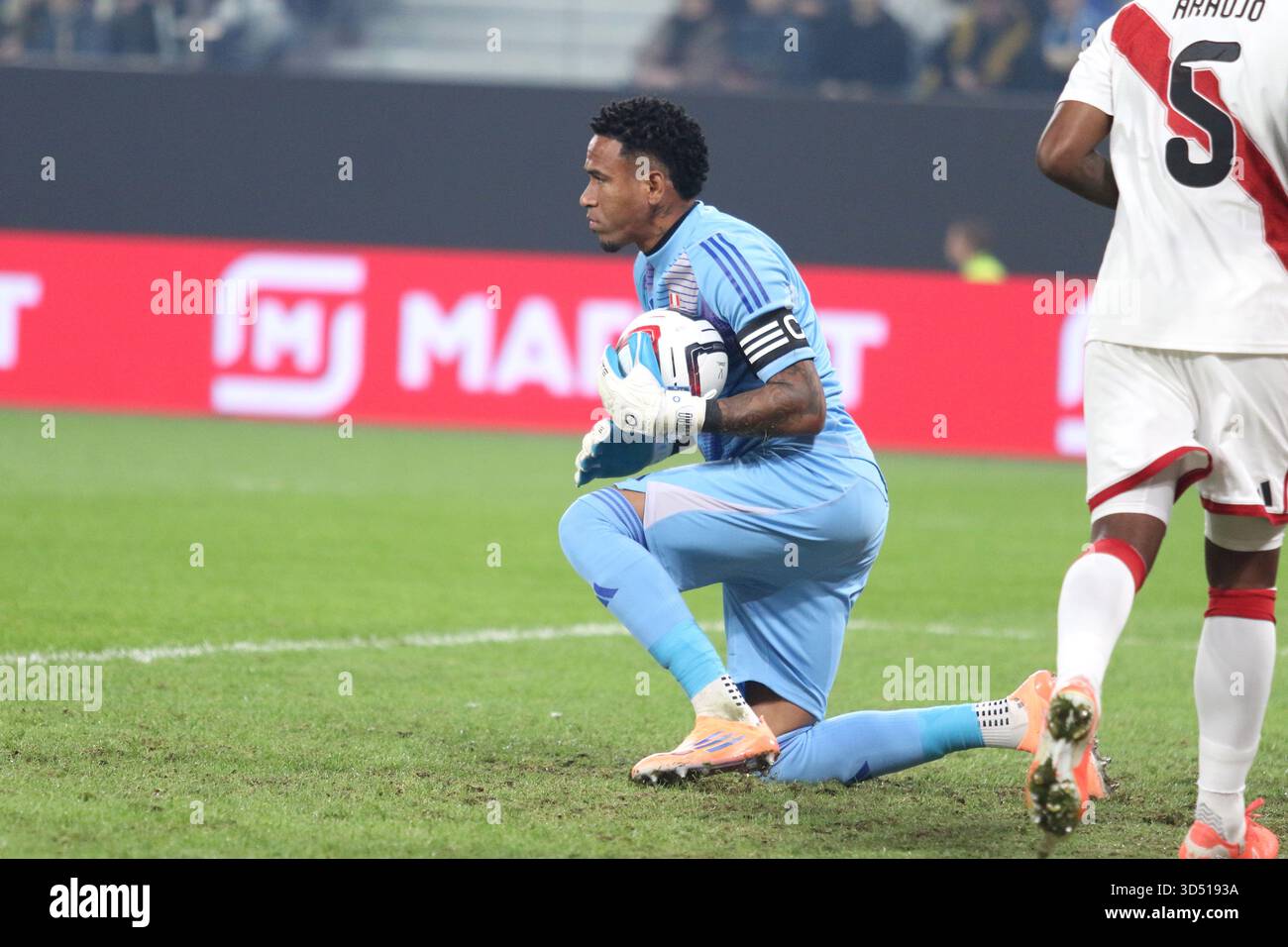 Pedro David Gallese Quiroz (1) of Peru seen during the BetBoom friendly ...