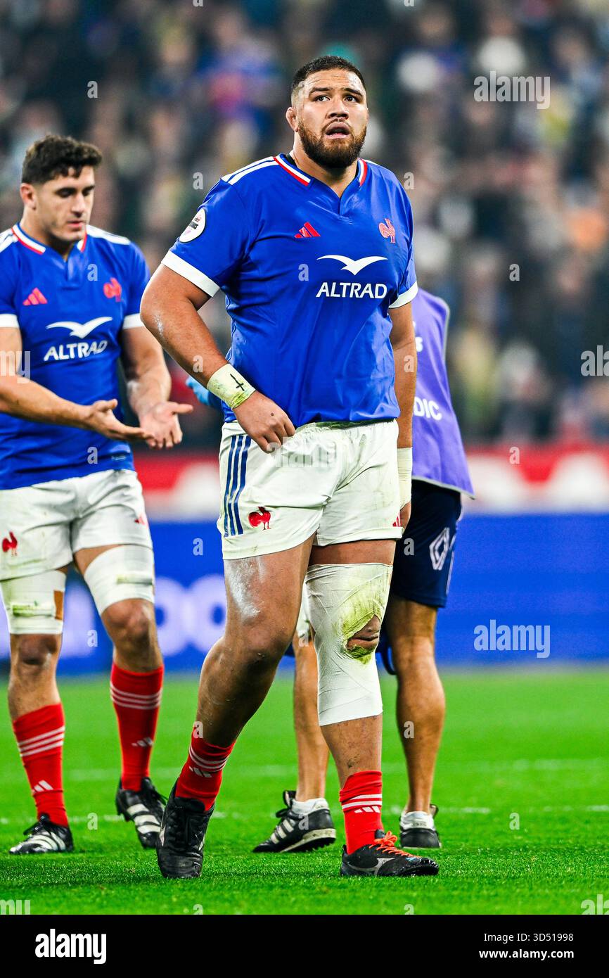 Emmanuel Meafou during the Autumn Nations Series XV rugby union match ...