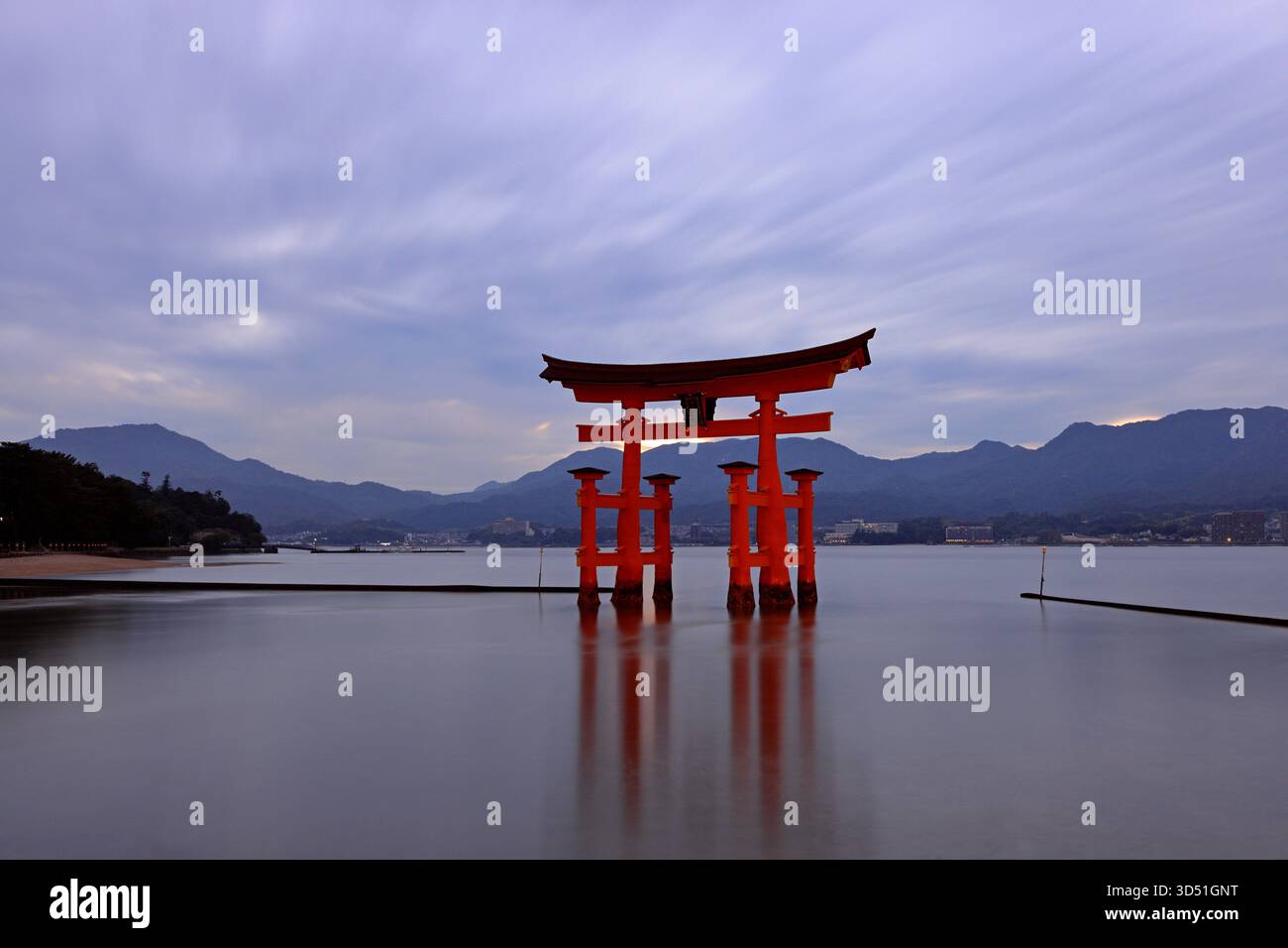 Itsukushima Shrine Otorii Gate, an iconic orange gate in Miyajimacho ...