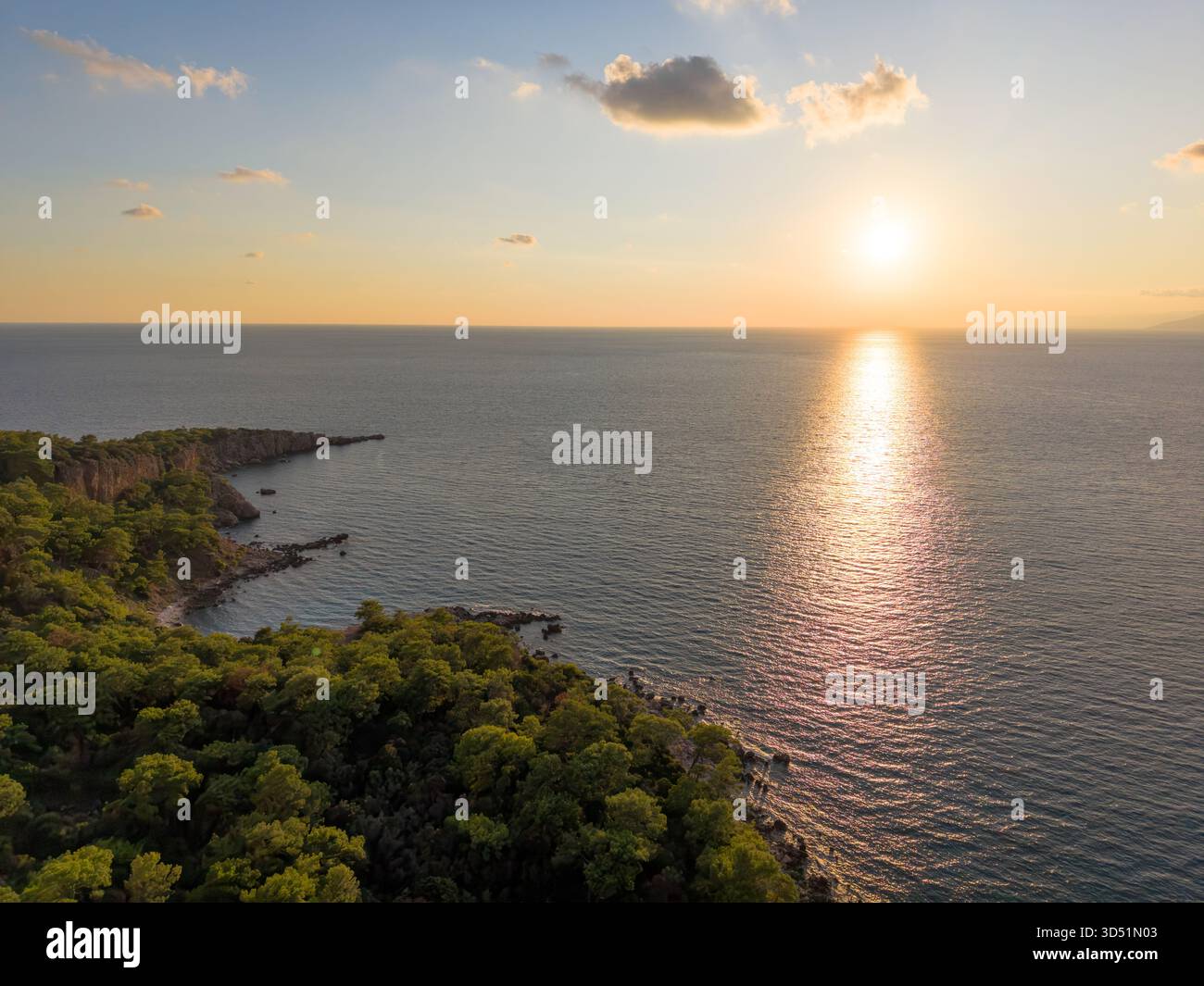 Drone captures setting sun golden hi-res stock photography and images ...