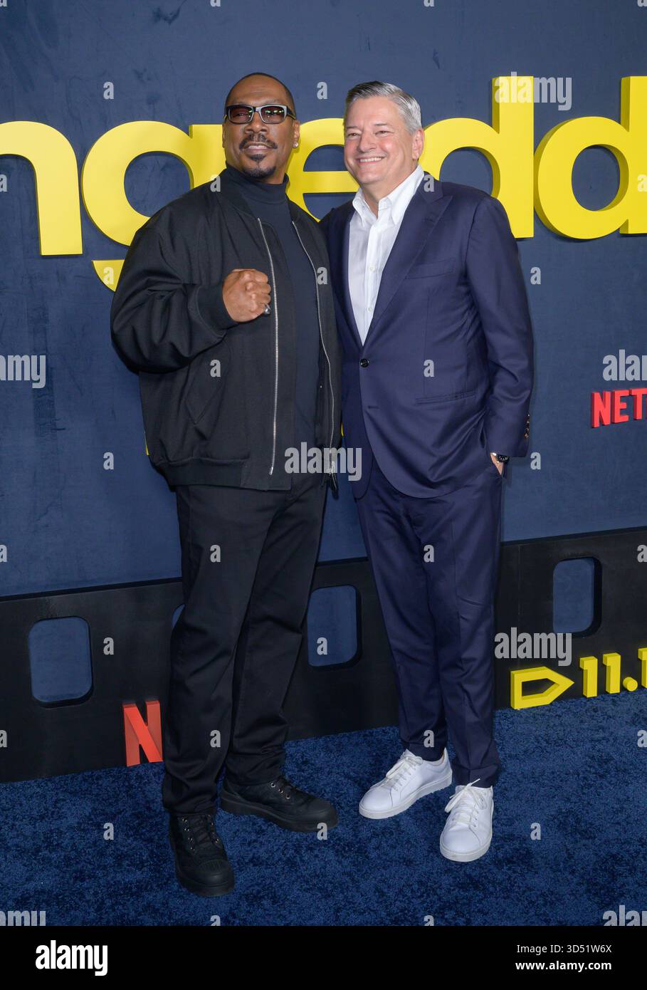 LOS ANGELES, USA. November 12, 2025: Eddie Murphy & Ted Sarandos at the ...