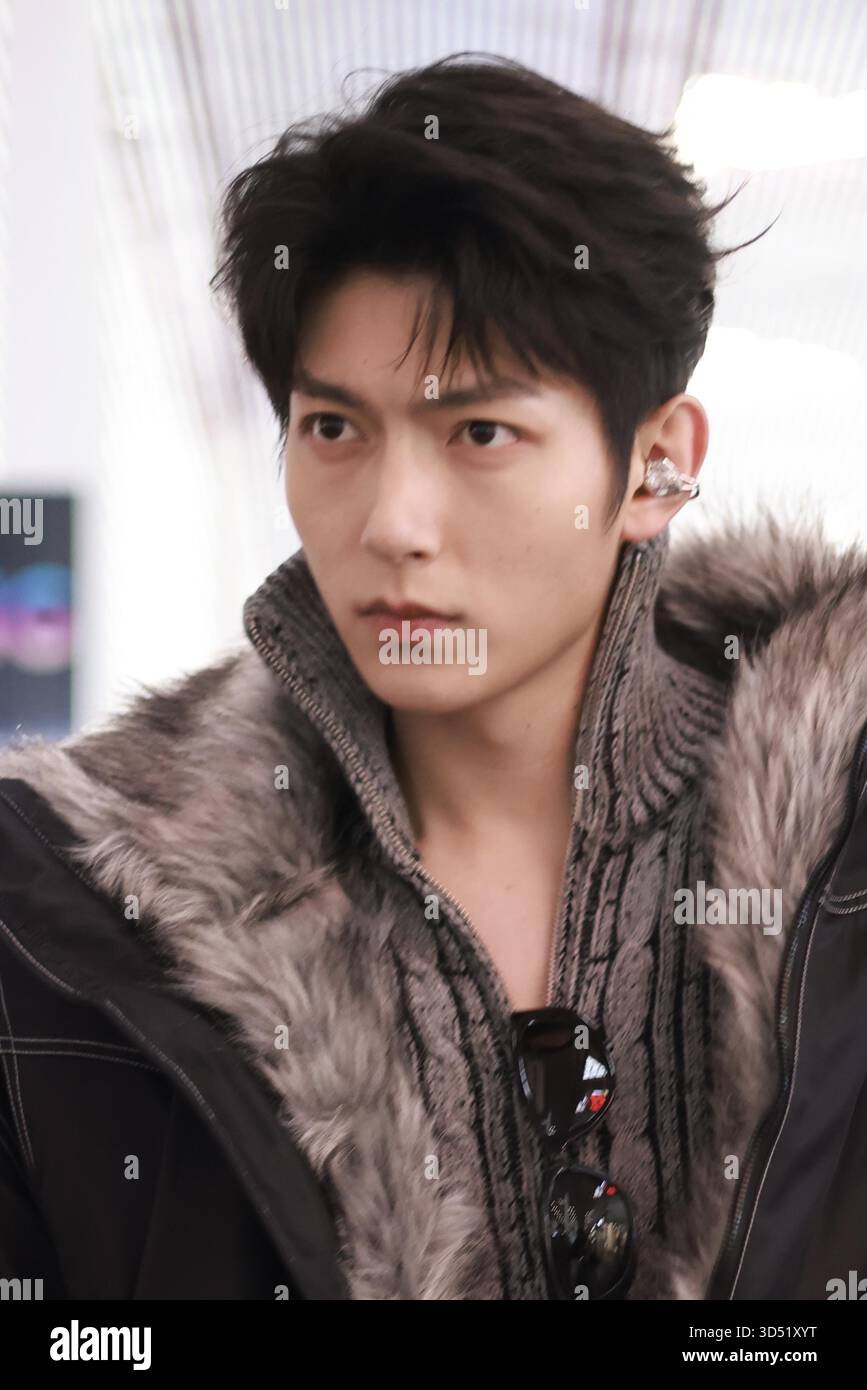 Chinese actor Fan Zhixin appears at the airport in Beijing, China, 12 ...