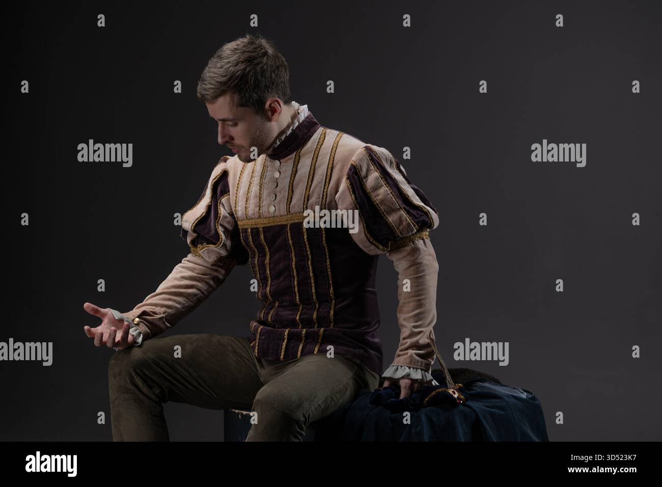 Aristocratic character from early Renaissance period dressed in ...