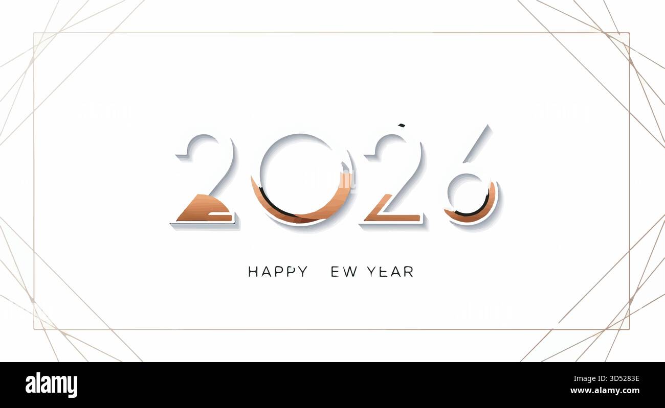 3d 2026 future year concept hi-res stock photography and images - Alamy