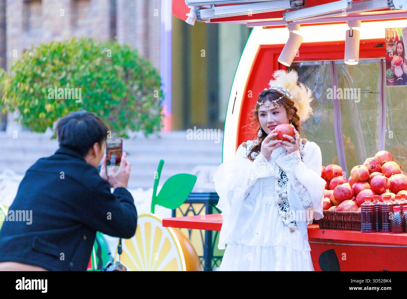 Tourists visit the Grand Bazaar in Urumqi City, northwest China's ...