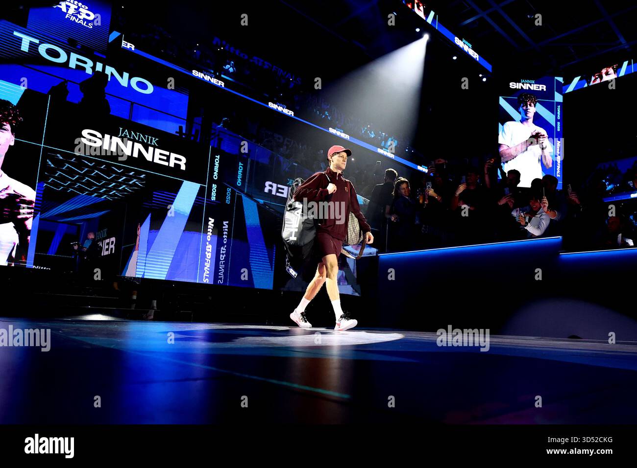 Jannik Sinner of Italy looks on during the Round Robin singles match ...