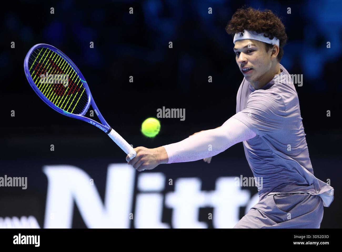 Ben Shelton of USA in action during the Round Robin singles match ...