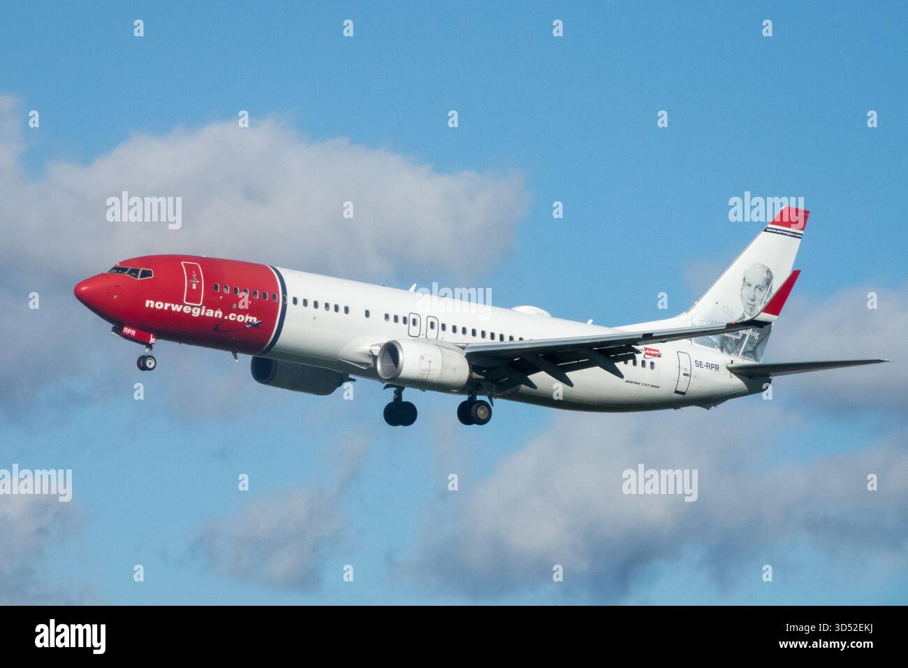 Boeing 737 passenger jet aircraft operated by Norwegian Airlines plane ...