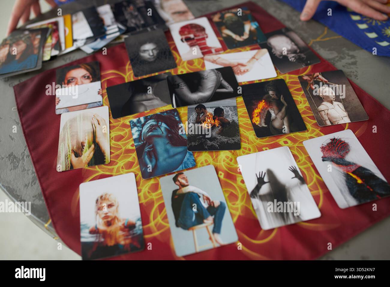 Tarot card divination layout hi-res stock photography and images - Alamy