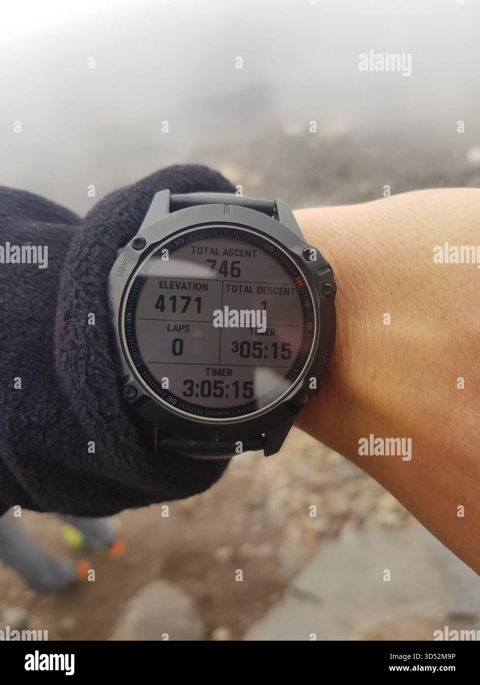 Mount Ararat, Turkey — smartwatch shows 4171 m elevation during ascent ...