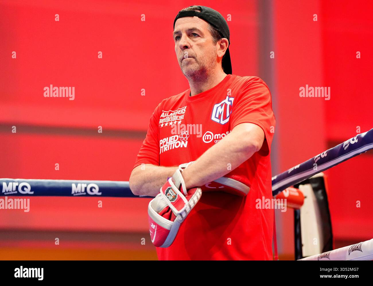 Trainer Joe Gallagher during an open workout at The Pelligon, London ...