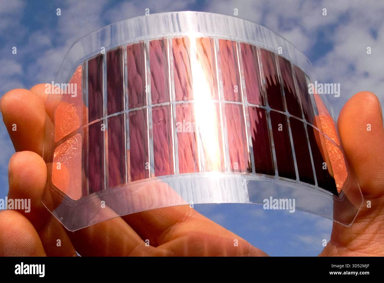Flexible solar cells from ruthenium. Energy efficiency products Stock ...