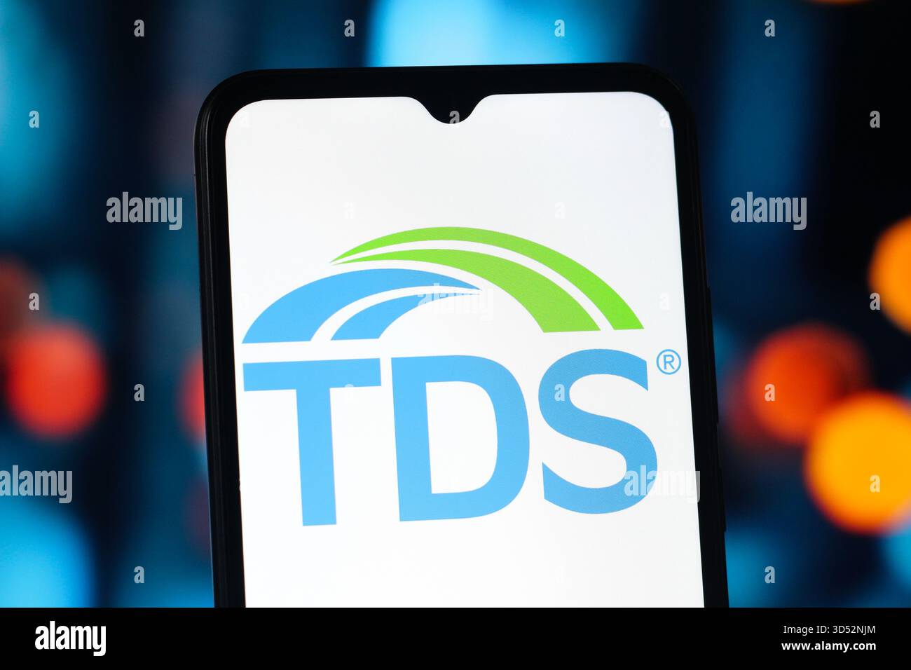 In this photo illustration, the TDS (Telephone and Data Systems) logo ...