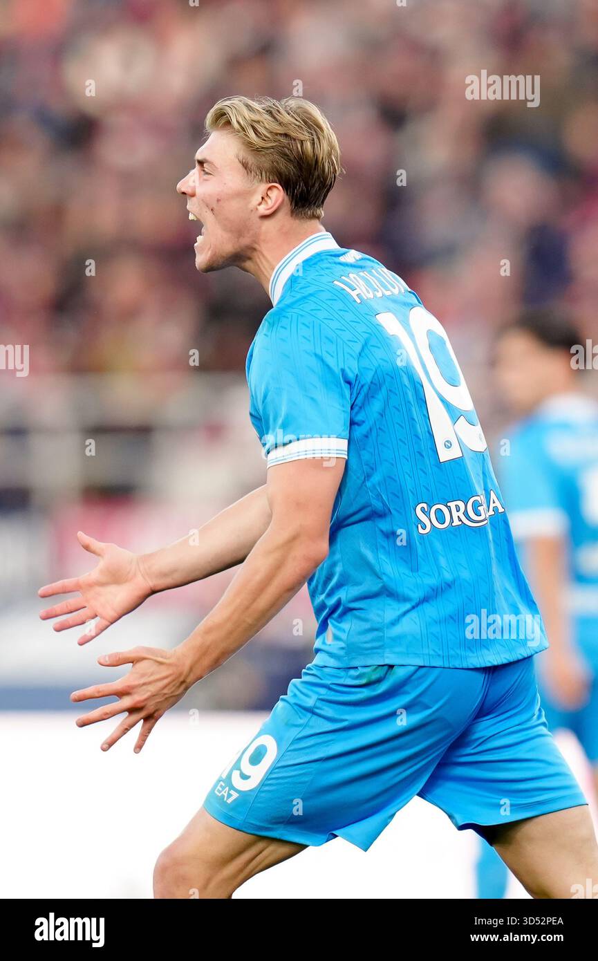 Rasmus Hojlund of SSC Napoli yells during the serie Serie A Enilive ...