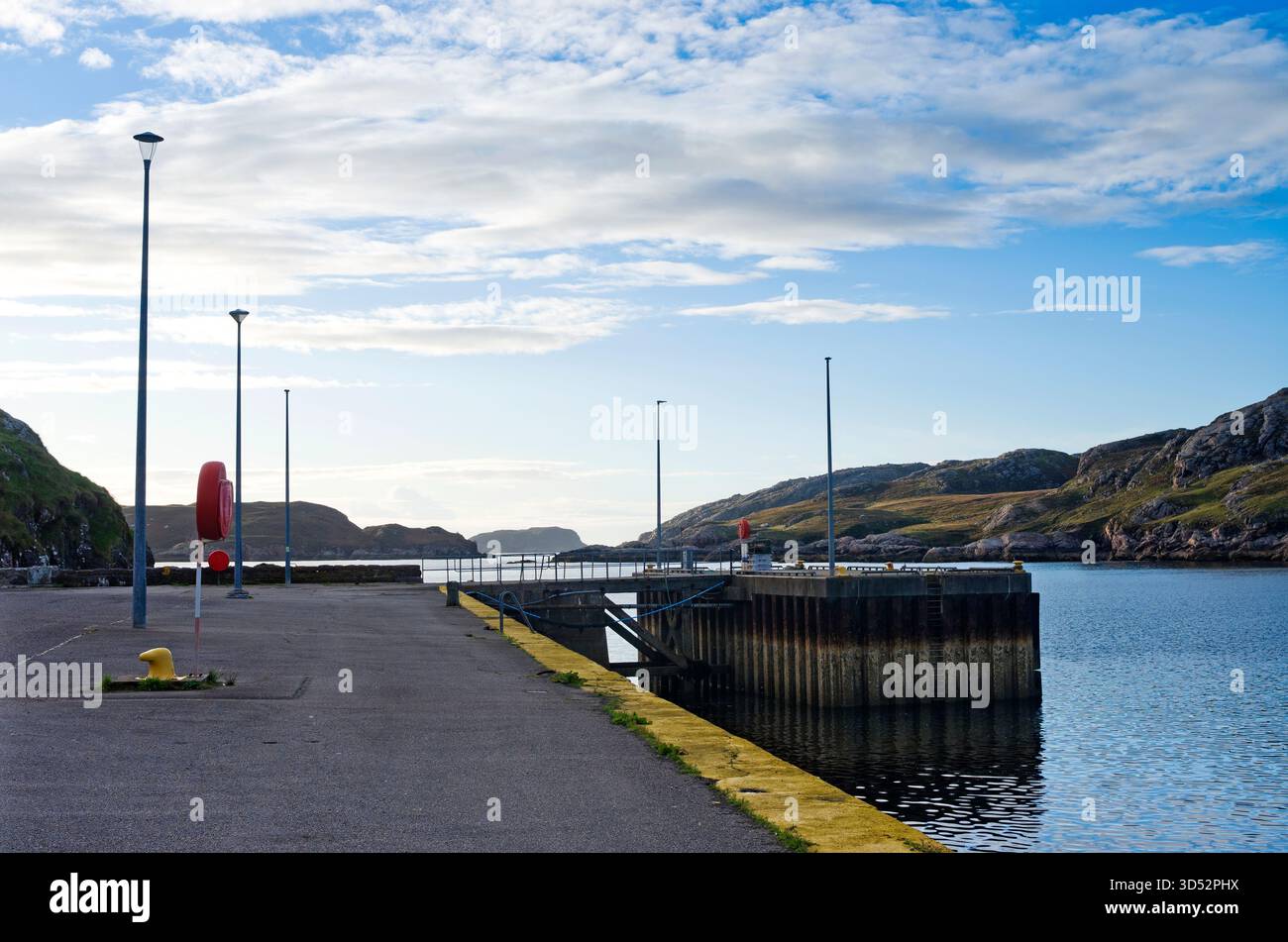 The Old Harbour and Quayside on Loch Clash at Kinlochbervie, commercial ...