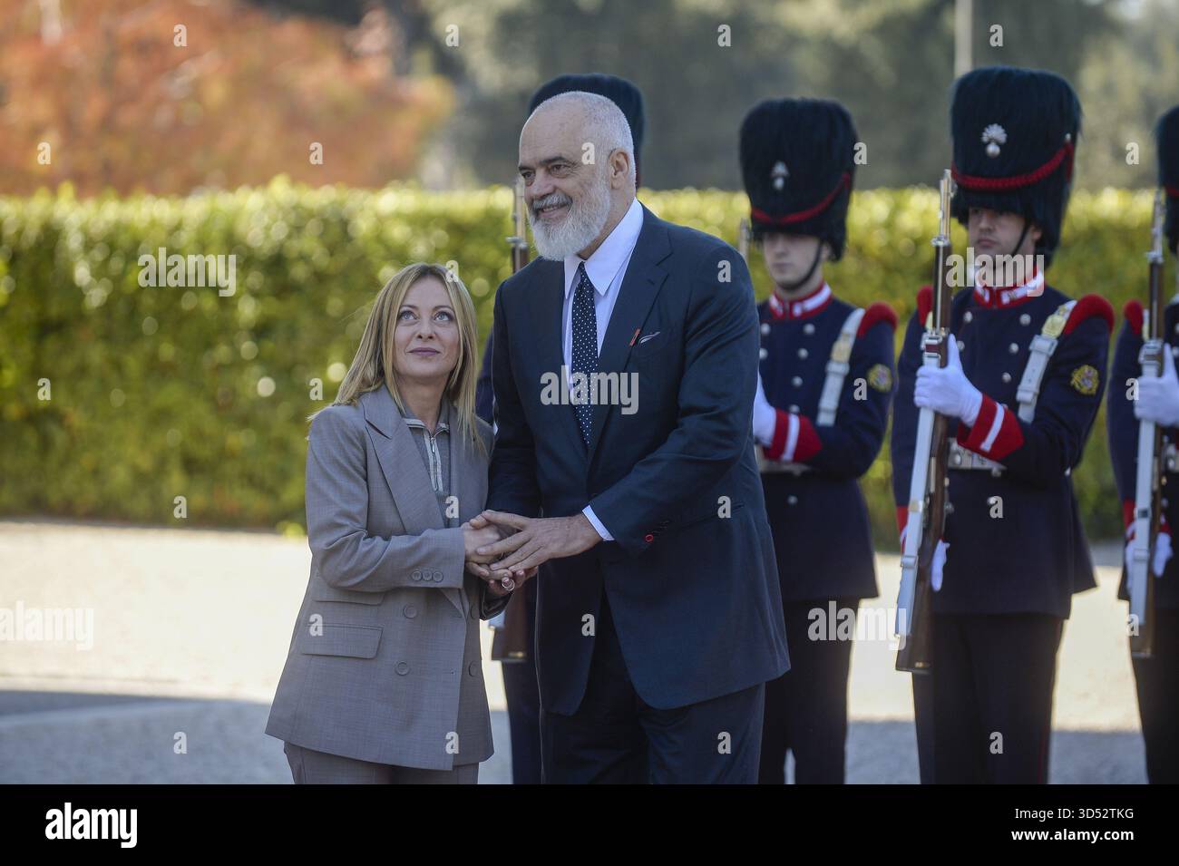Rome Villa Pamphilj Intergovernmental Summit Italy Albania in the photo ...