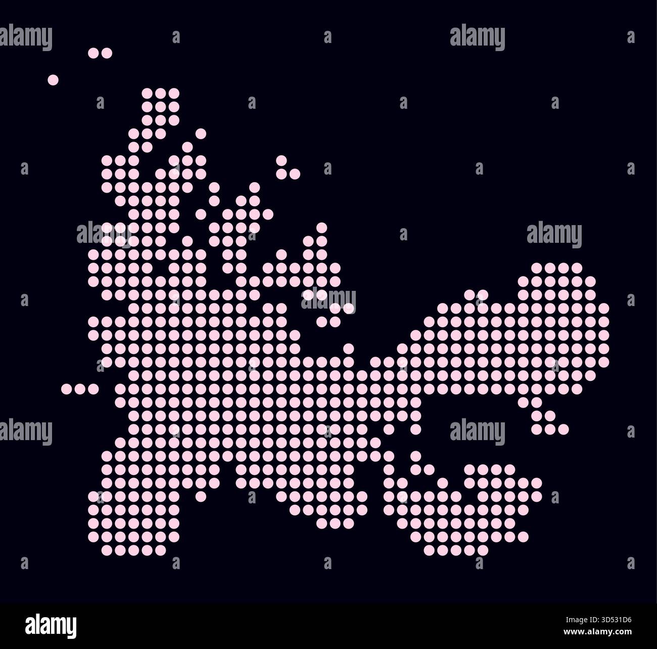 French Southern and Antarctic Lands dotted map. Digital style map of ...