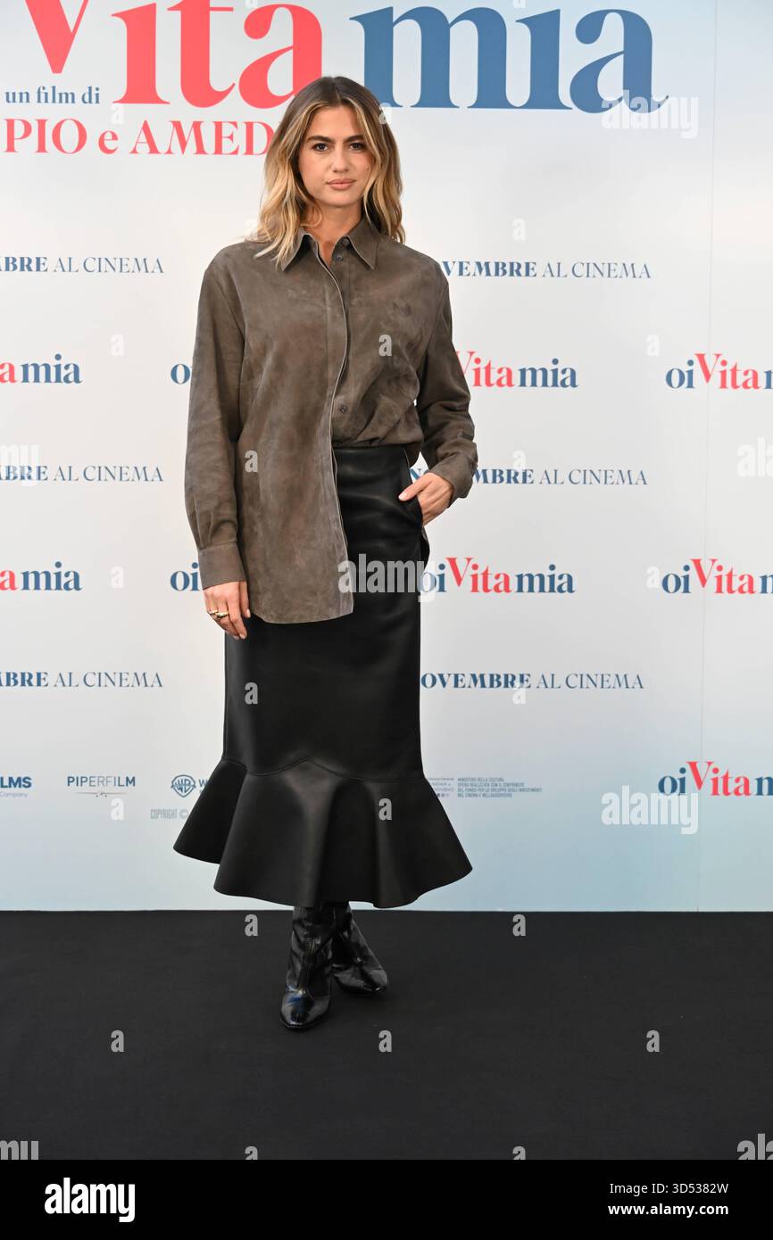 Rome, Le Meridien Hotel, photocall for the film "Oi Vita Mia." Pictured ...