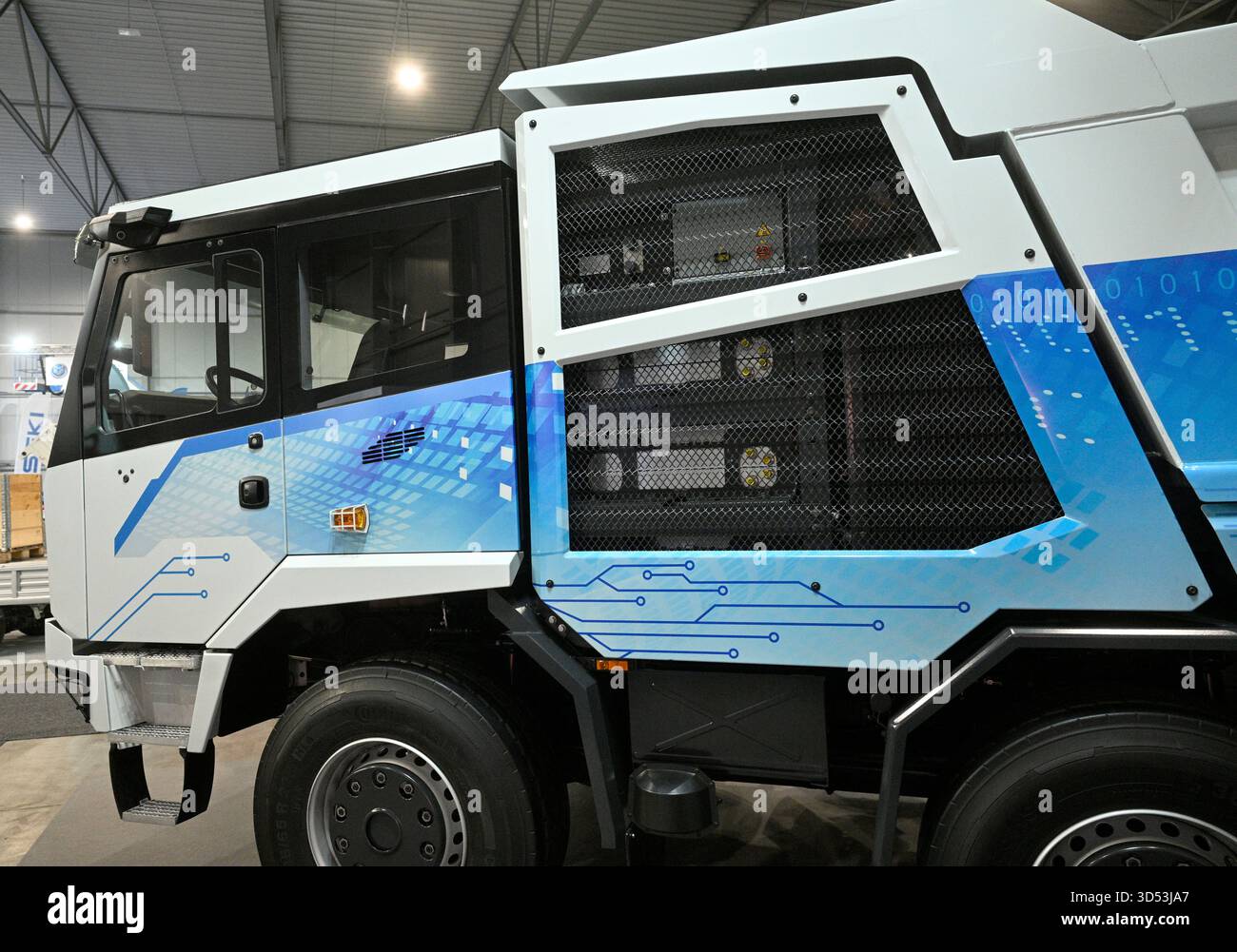 The Tatra Force e-Drive BEV 8x8 electric car displayed at the e-Salon ...