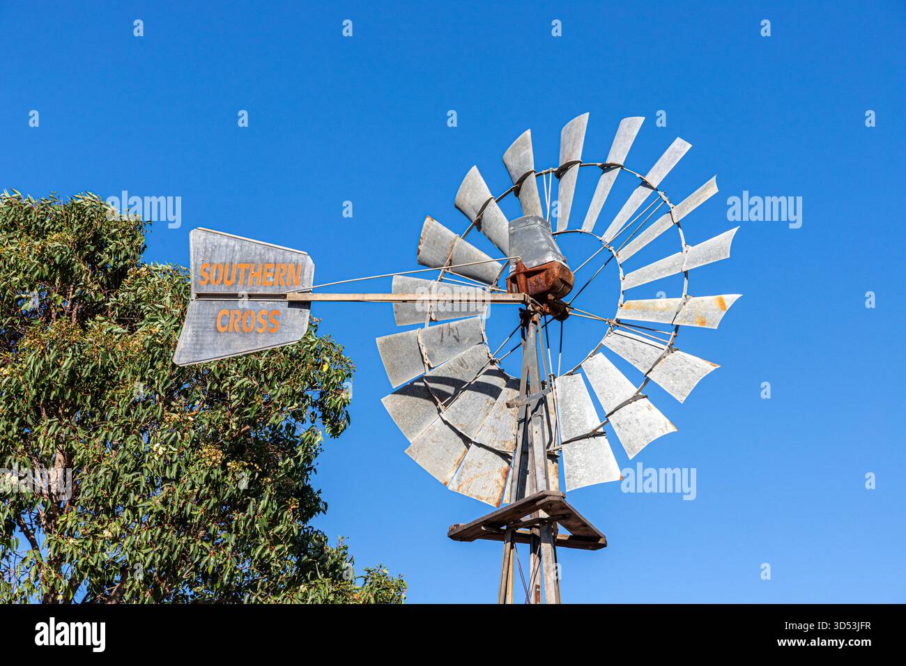 A Southern Cross wind pump at Whiteman Park near Perth, Western ...