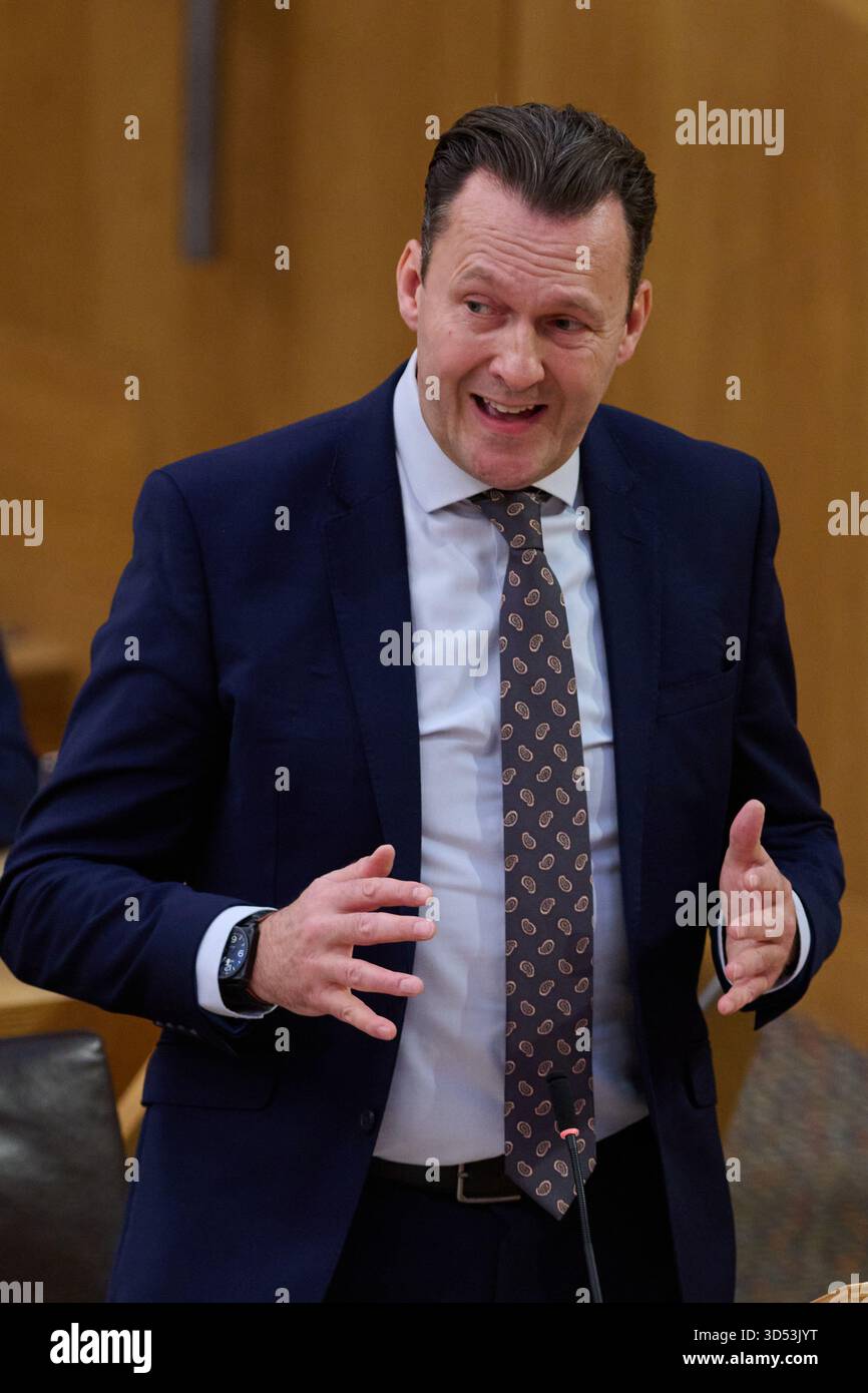 Edinburgh Scotland, UK 13 November 2025. Russell Findlay MSP at the ...