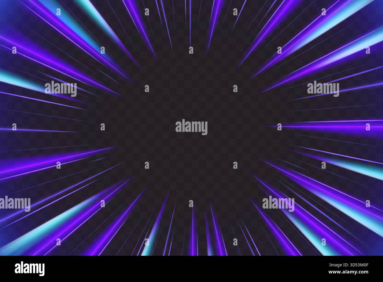 Blue light zoom effect isolated on transparent background. Vector ...