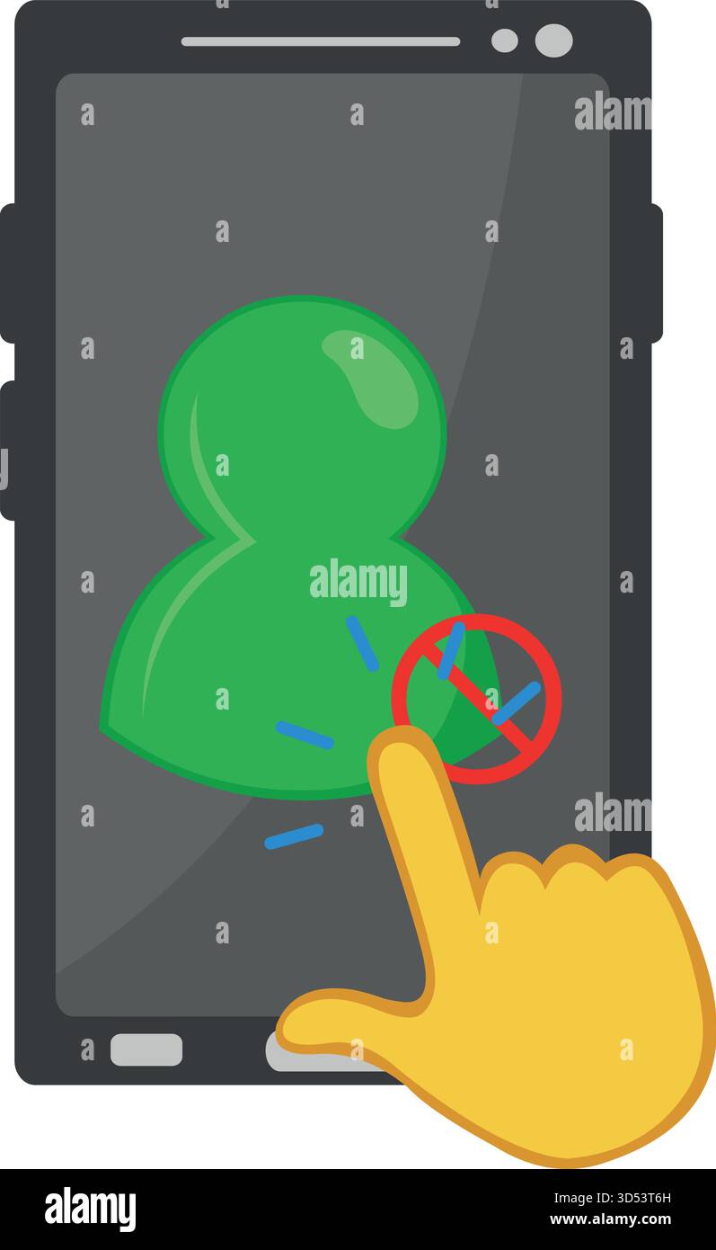 You have been blocked mobile phone Stock Vector Images - Alamy