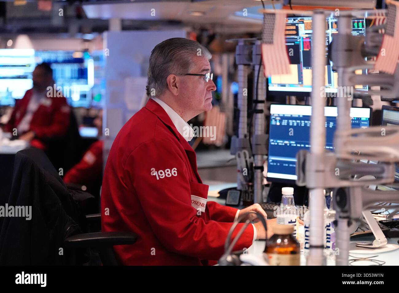 Daniel Kryger works on the floor at the New York Stock Exchange in New ...