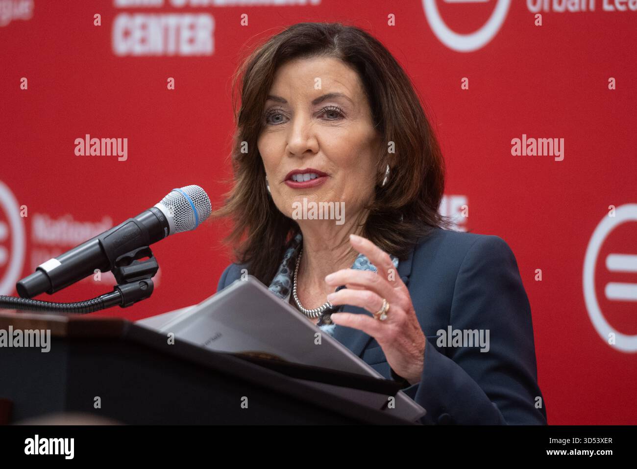 Governor Kathy Hochul delivers remarks at the grand opening of the National Urban League’s new ...