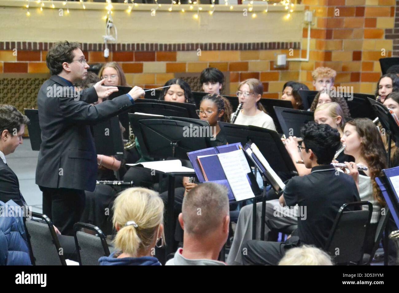 The La Porte High School Wind Ensemble performs during the La Porte ...