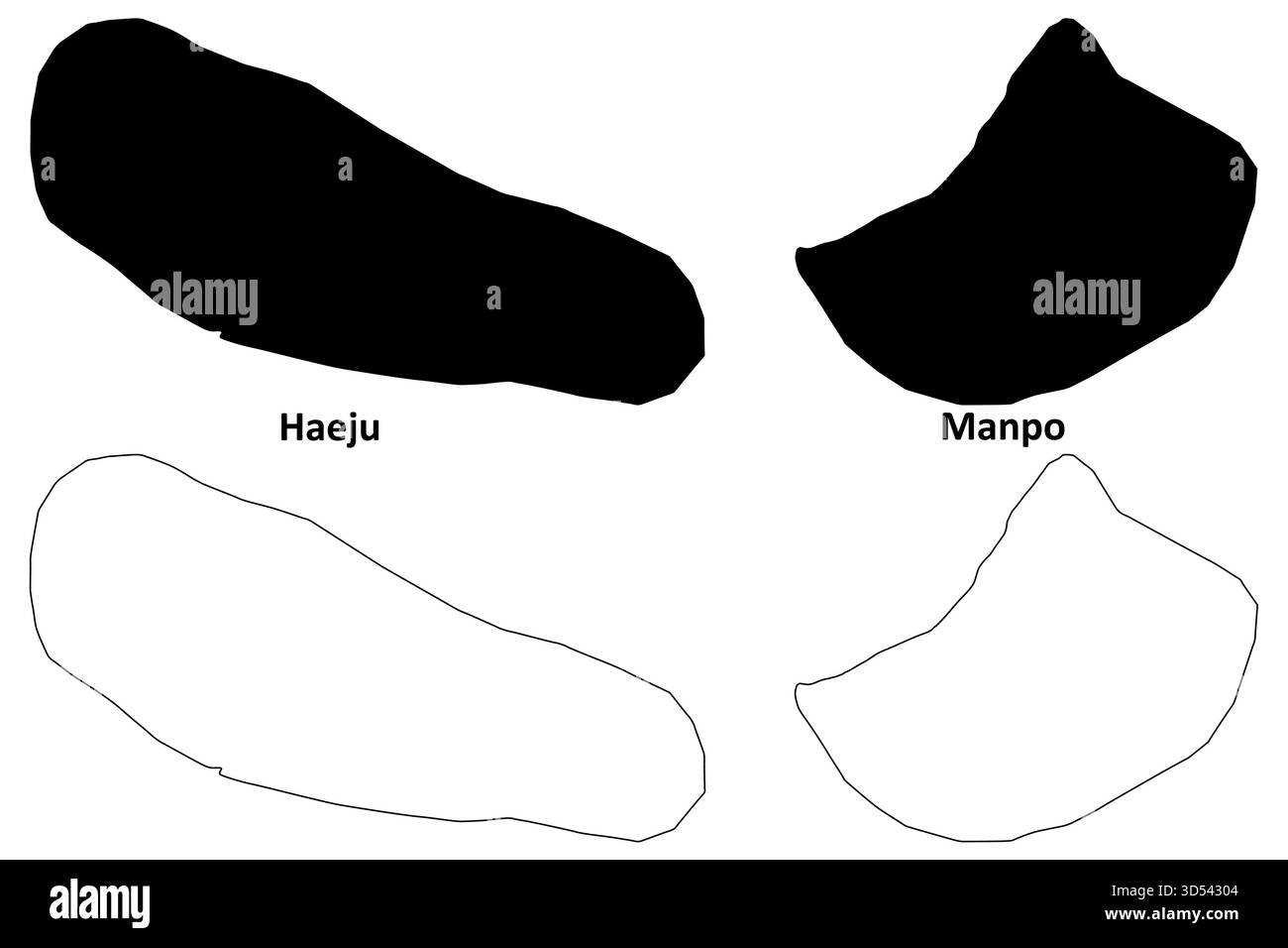 Haeju and Manpo city (North Korea, Democratic People's Republic of ...