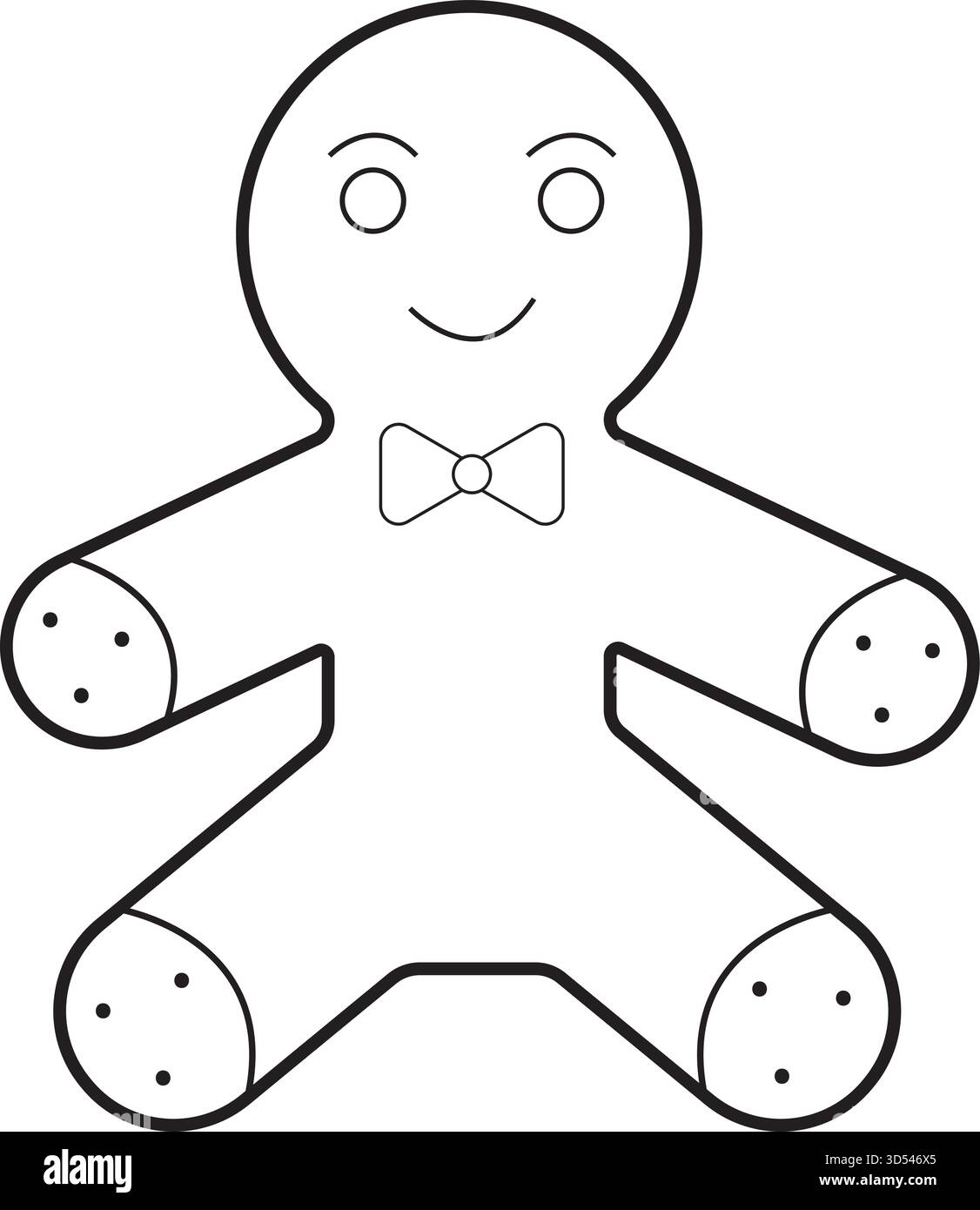 Gingerbread man icon illustration Black and White Stock Photos & Images ...