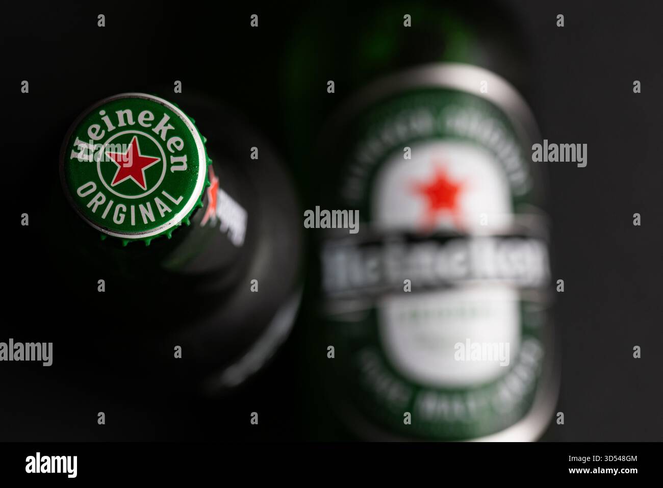 Lviv, Ukraine - November 12, 2025: Three Cold Heineken Original Pure ...