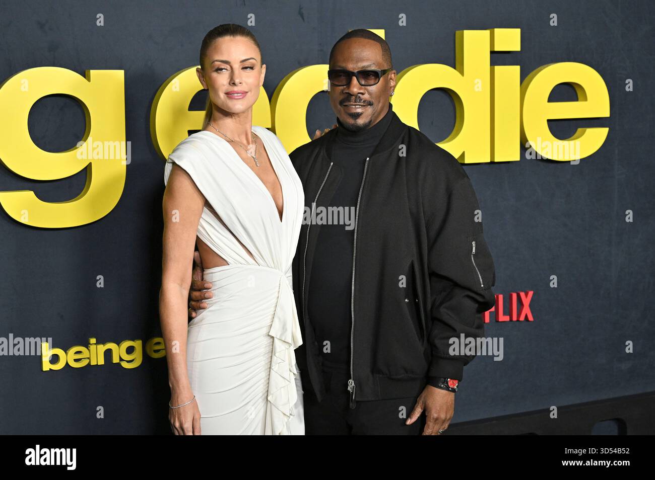 Paige Butcher with husband Eddie Murphy at the premiere of the Netflix ...