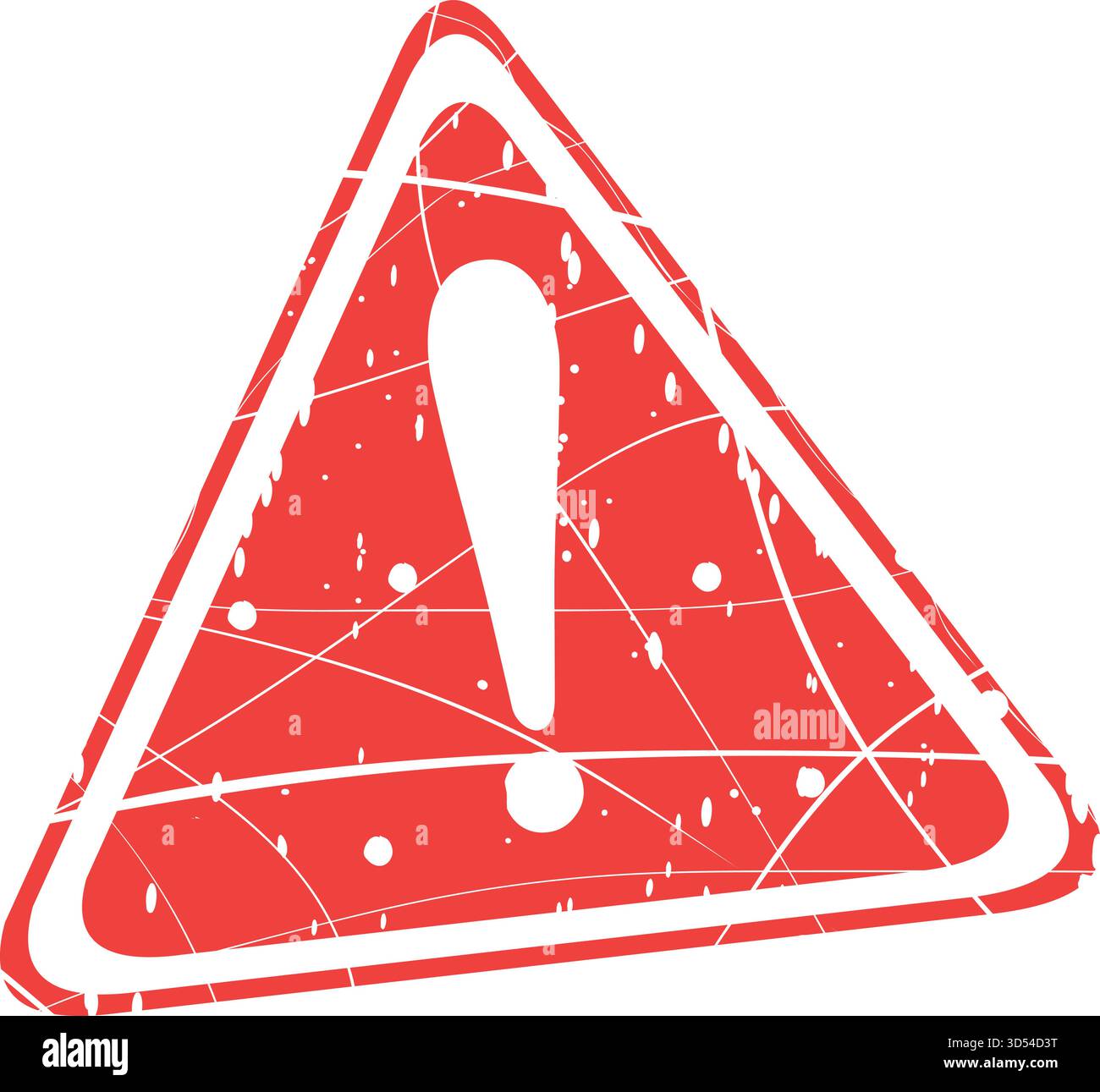 vector illustration red worn texture rubber stamp alert exclamation ...