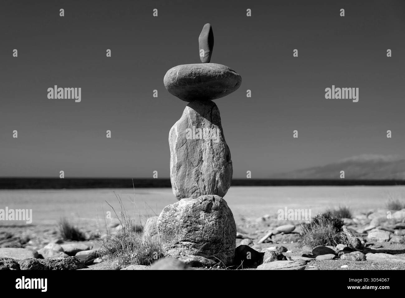 rock stack on a beach in Crete Stock Photo - Alamy