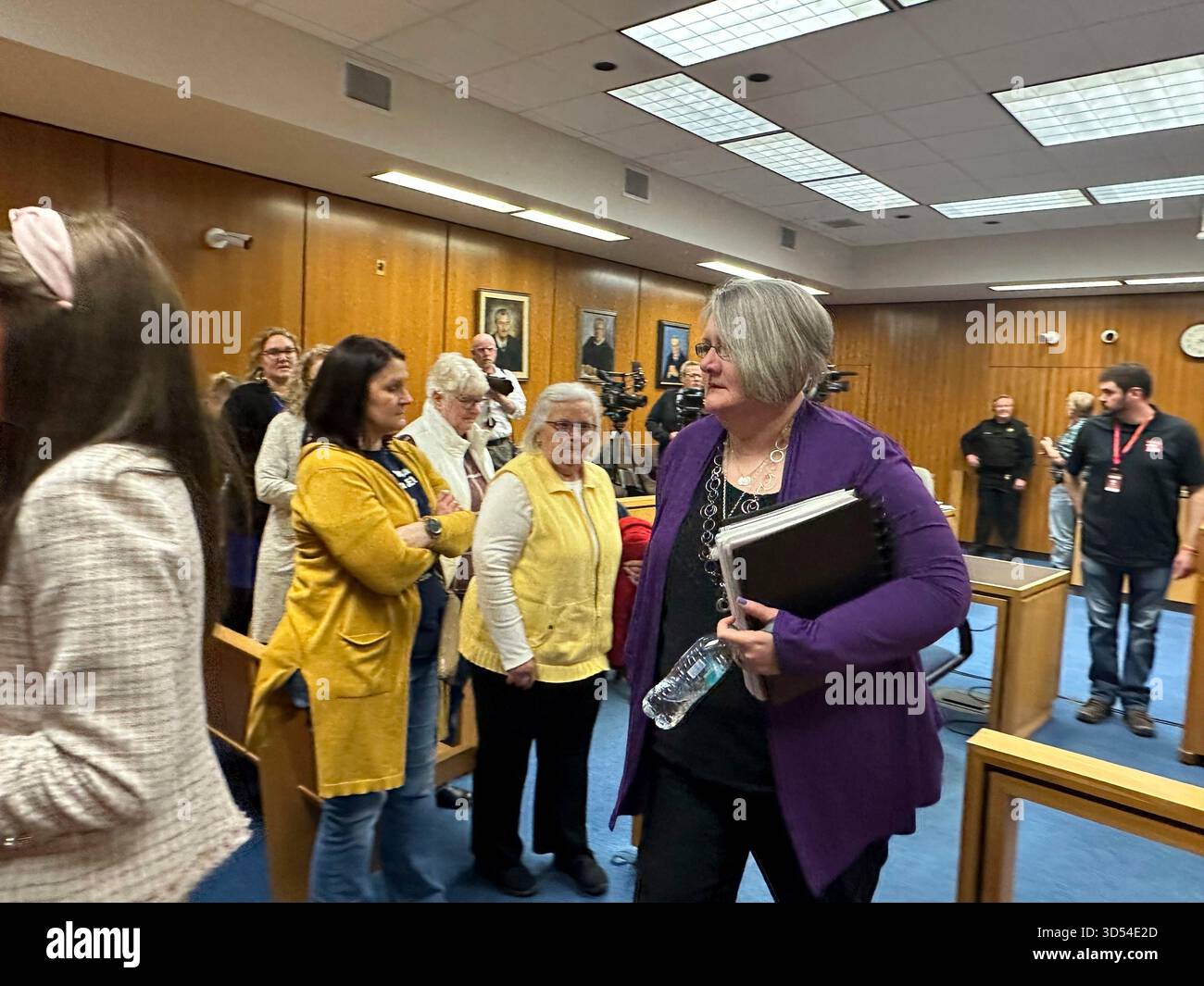 FILE - Tanya Zuvers, the mother of three missing boys, leaves a ...