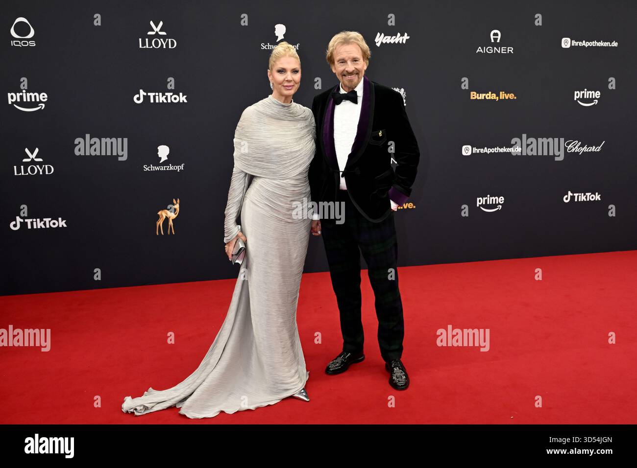 13 November 2025, Bavaria, Grünwald: Thomas Gottschalk and his wife ...