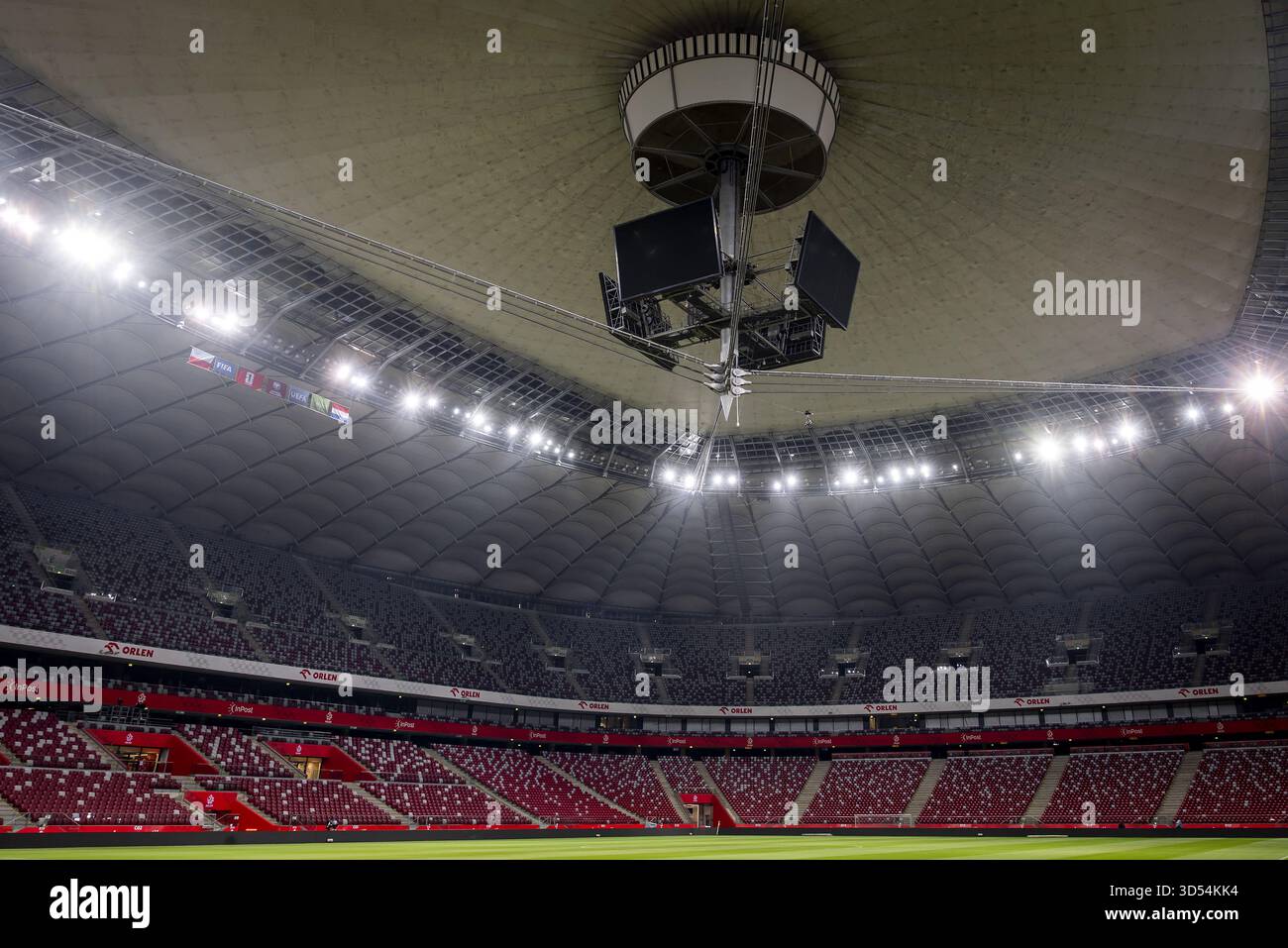 WARSAW - Interior of the PGE Narodowy National Stadium before a press ...