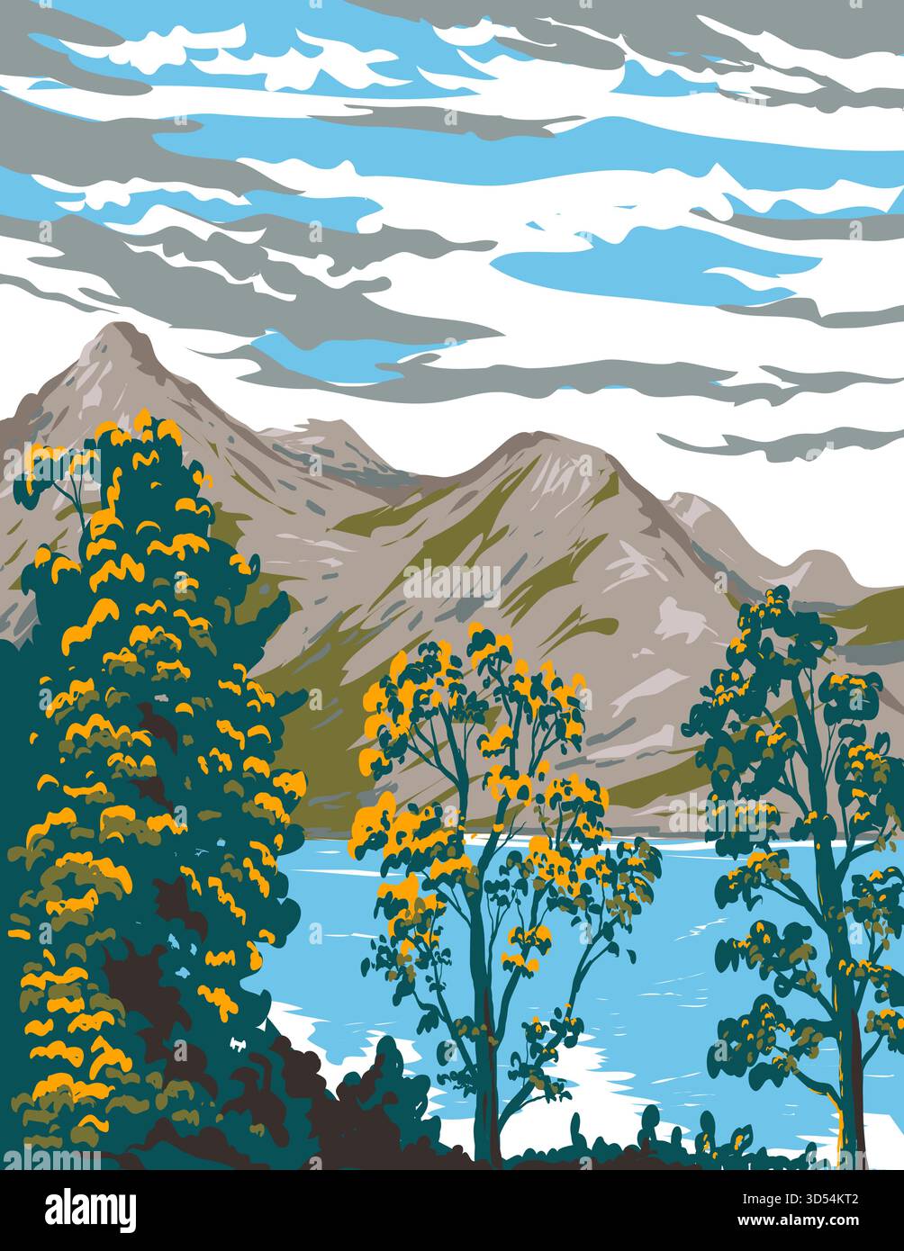 Mountain river in east Stock Vector Images - Alamy