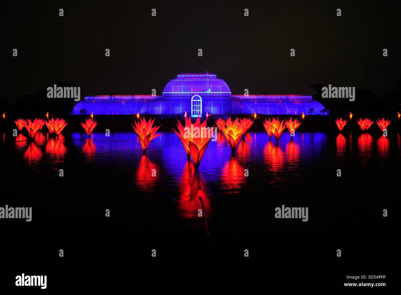Light installations are displayed at the Christmas light trail at the ...