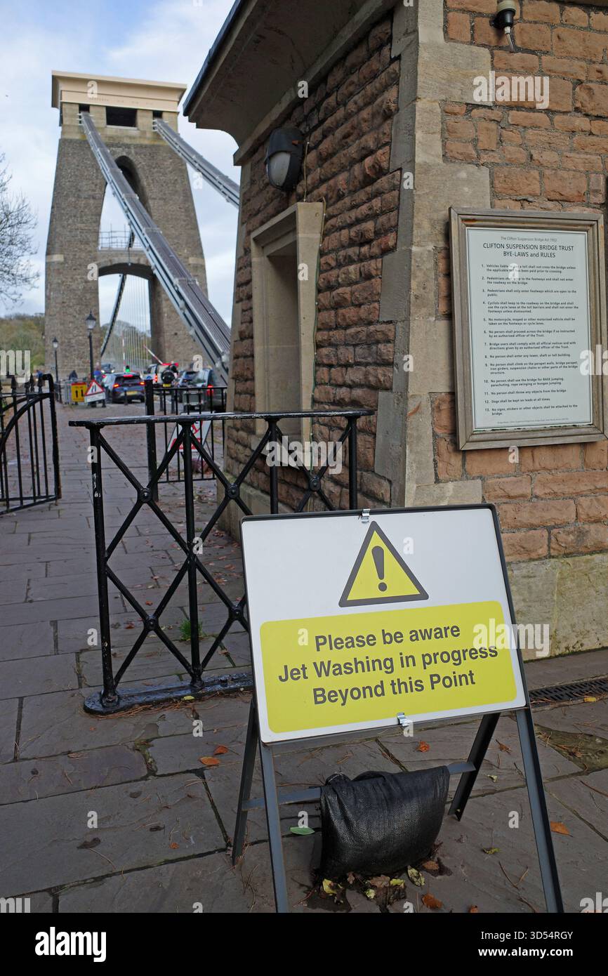 November 2025 - Jet washing warning signs and details around Clifton ...