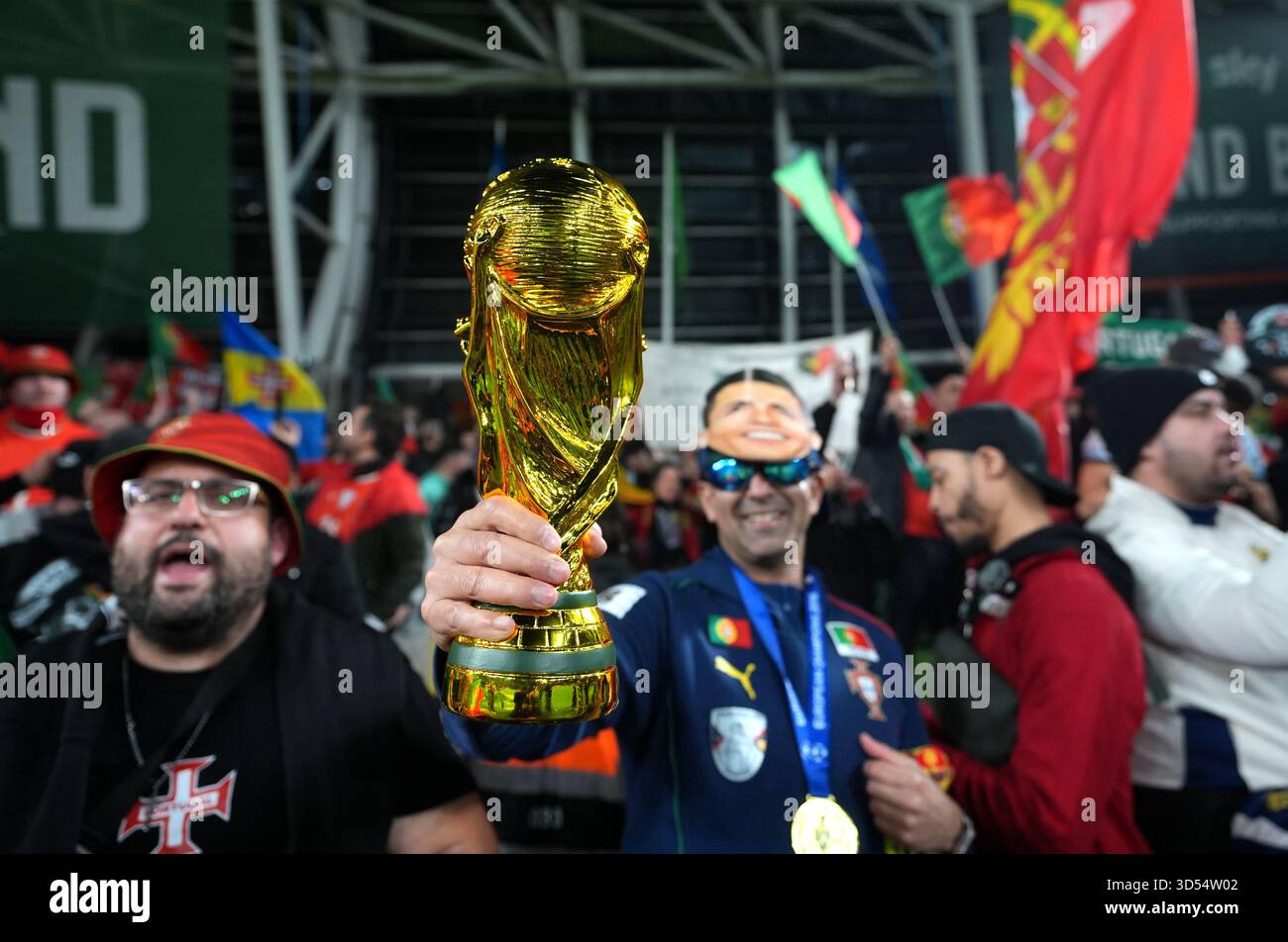 Portugal fans in the stands ahead of the 2026 FIFA World Cup European ...
