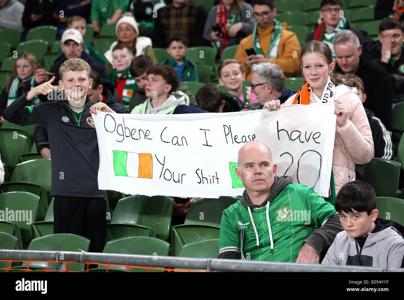 Ireland fans in the stands ahead of the 2026 FIFA World Cup European ...