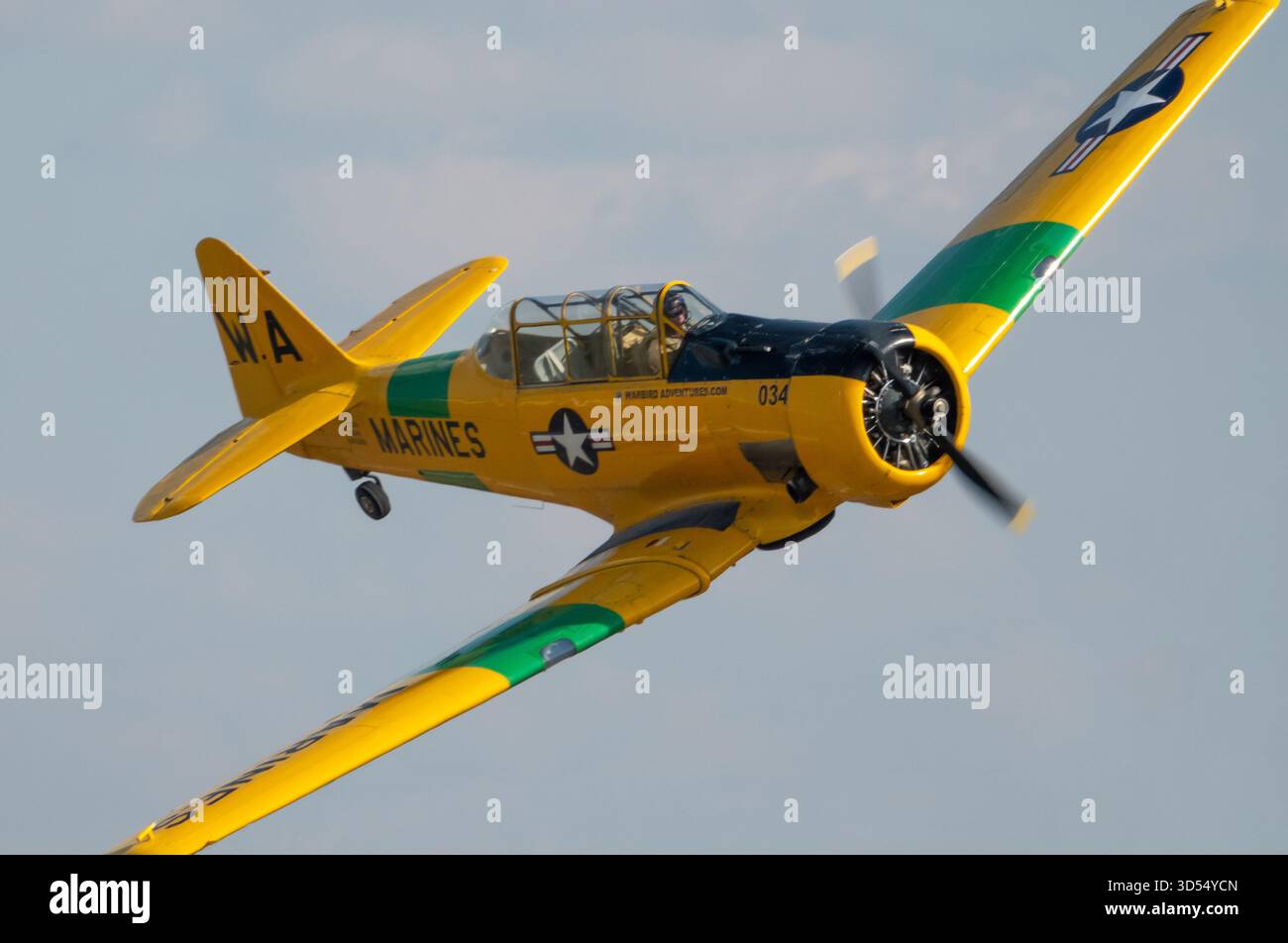 MONROE, NC (USA) - November 9, 2025: A World War II-era T-6 Texan ...