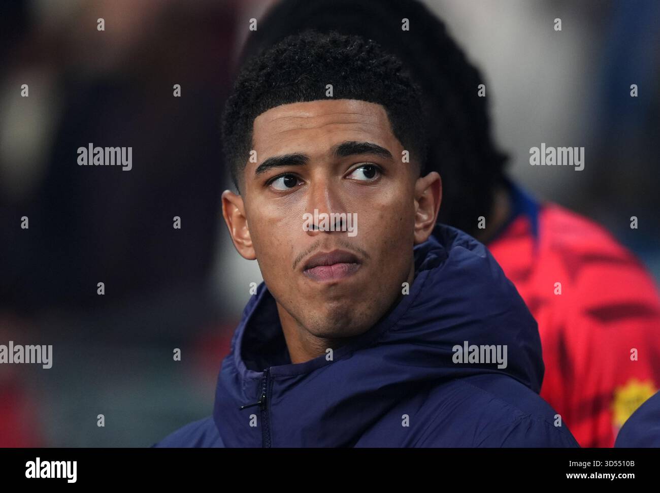 England's Jude Bellingham on the substitute's bench before the 2026 ...