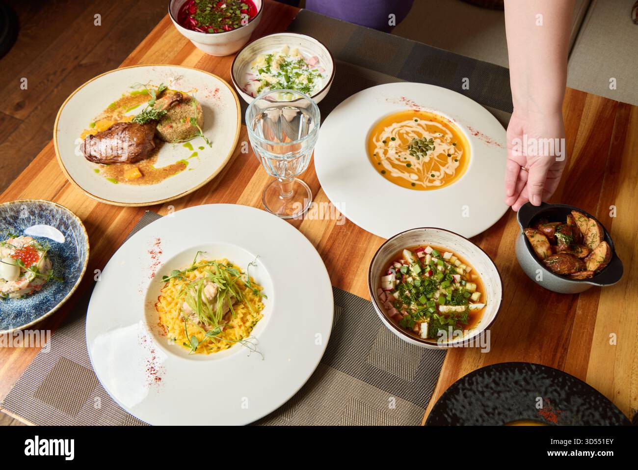 Exquisite meal displayed beautifully hi-res stock photography and ...