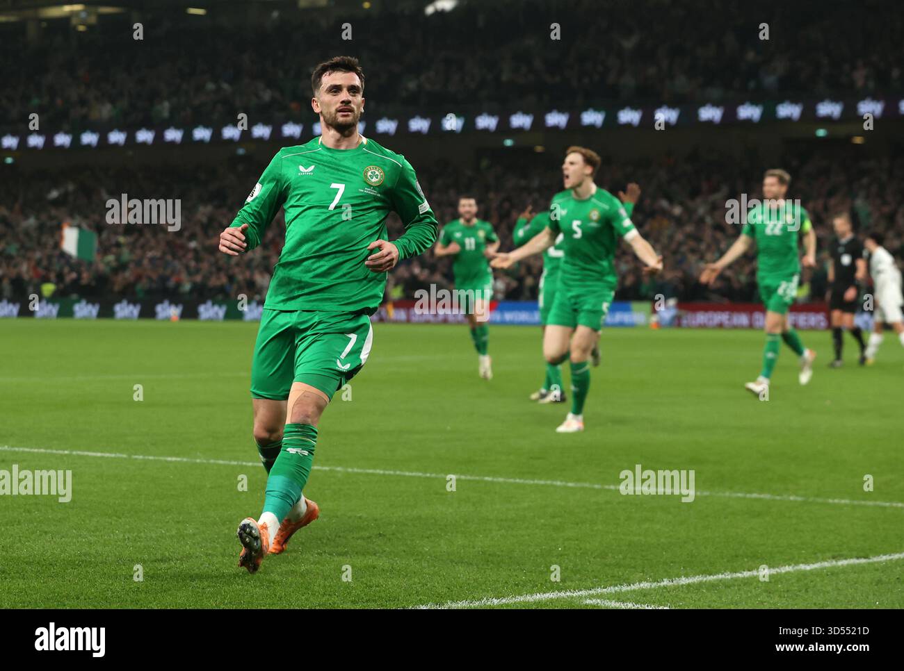 Republic of Ireland's Troy Parrott celebrates scoring their side's ...