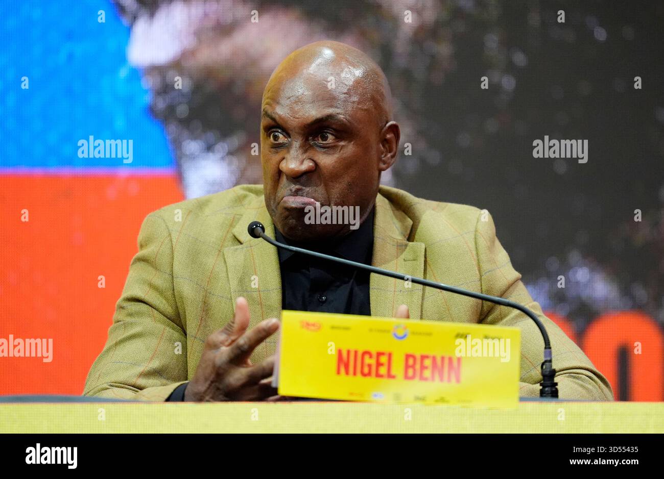 Nigel Benn during a press conference at The Pelligon, London. Chris ...